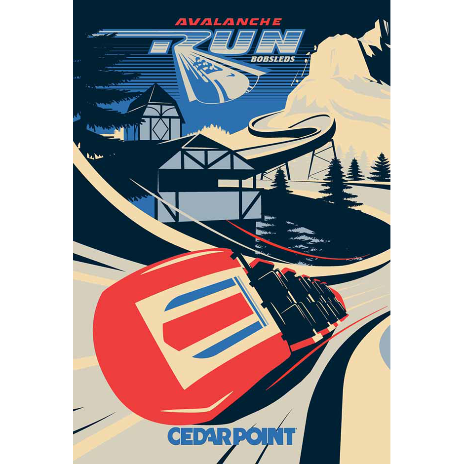 Cedar Point Avalanche Run Limited Edition Poster – FUN MERCHANDISE ONLINE SHOP