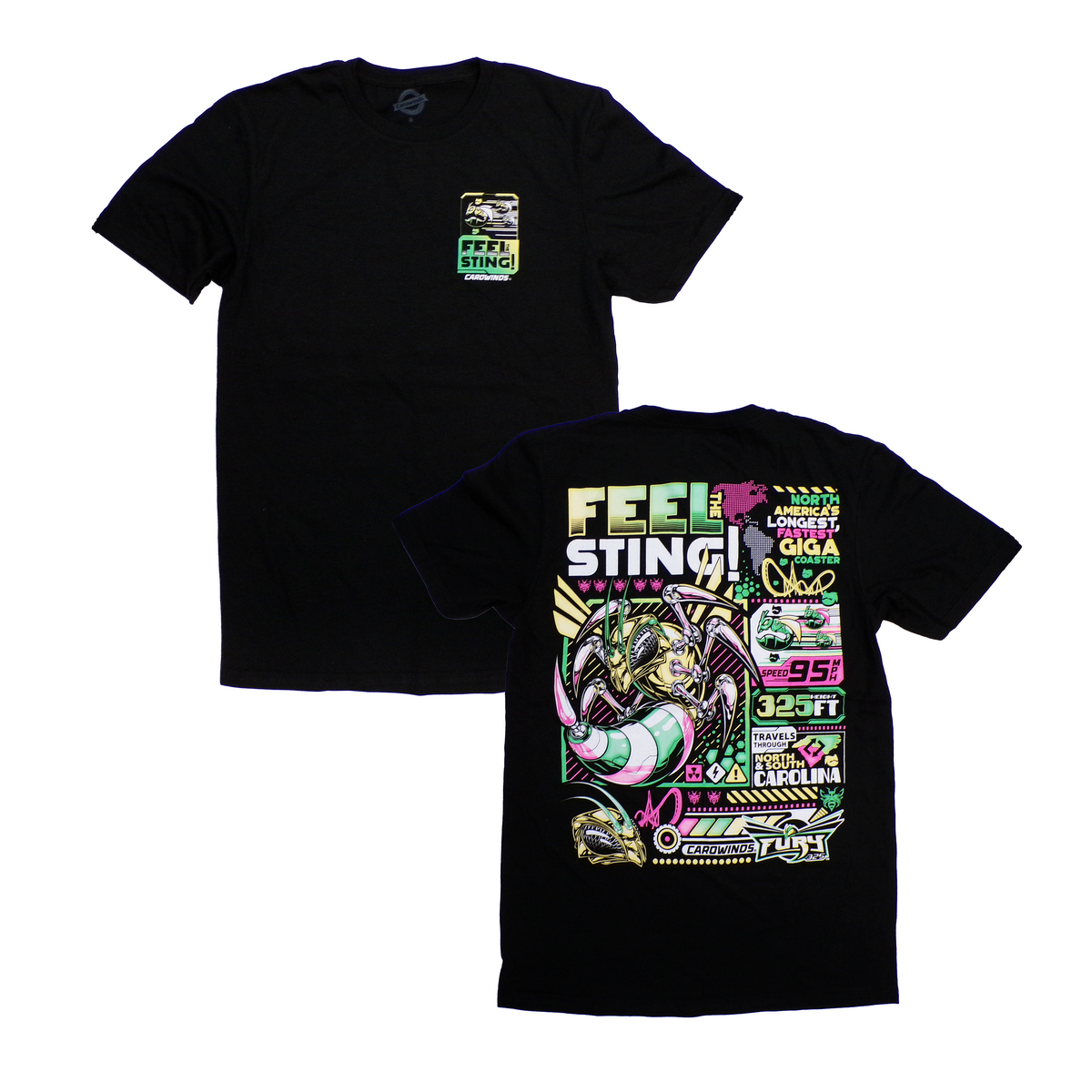 Carowinds Fury 325 Stats Tee – FUN MERCHANDISE ONLINE SHOP