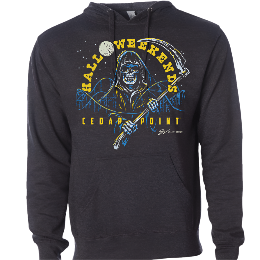 Cedar Point Halloweekends Reaper Hooded Swearshirt – FUN MERCHANDISE ...