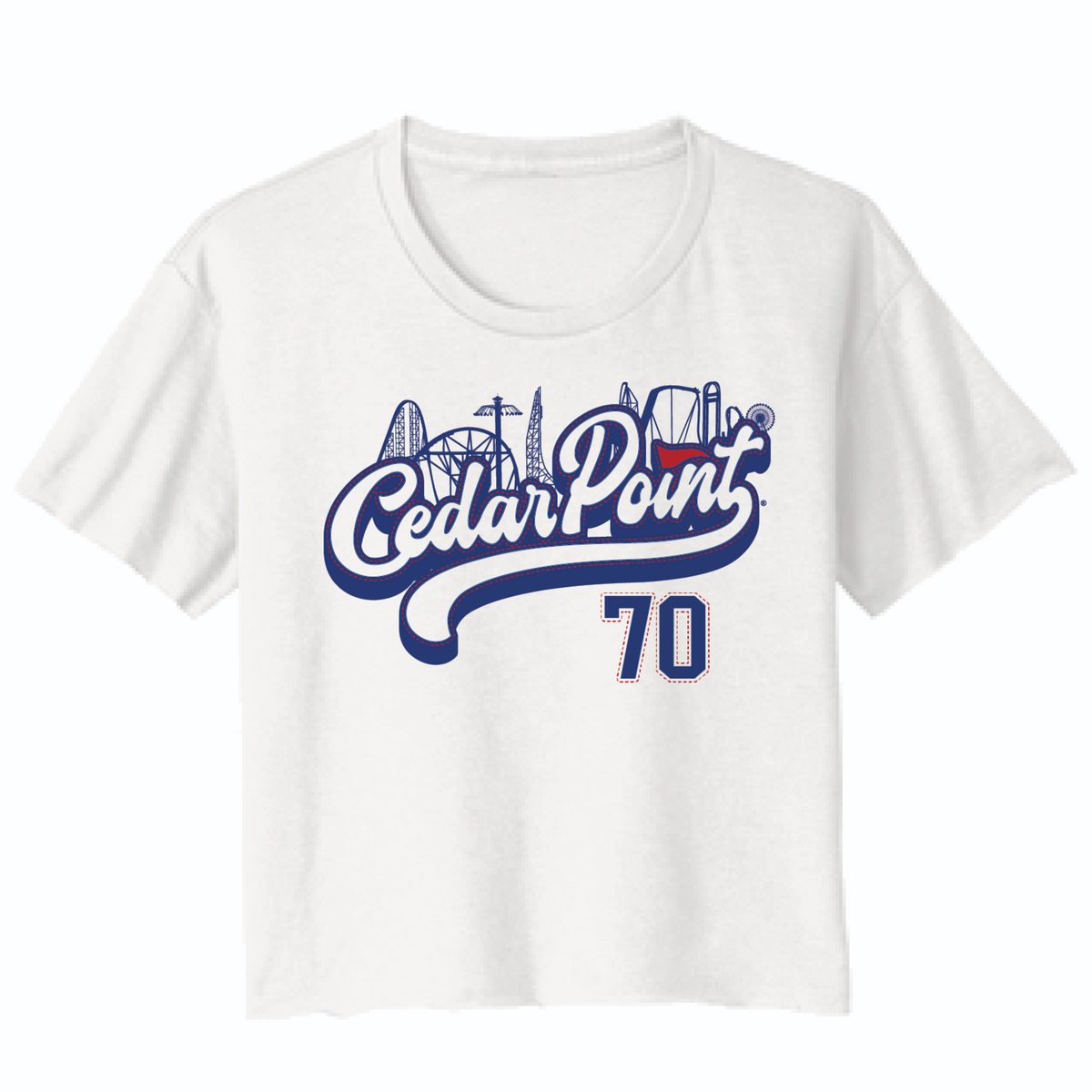 Cedar Point Cropped Swoosh Skyline Tee – FUN MERCHANDISE ONLINE SHOP