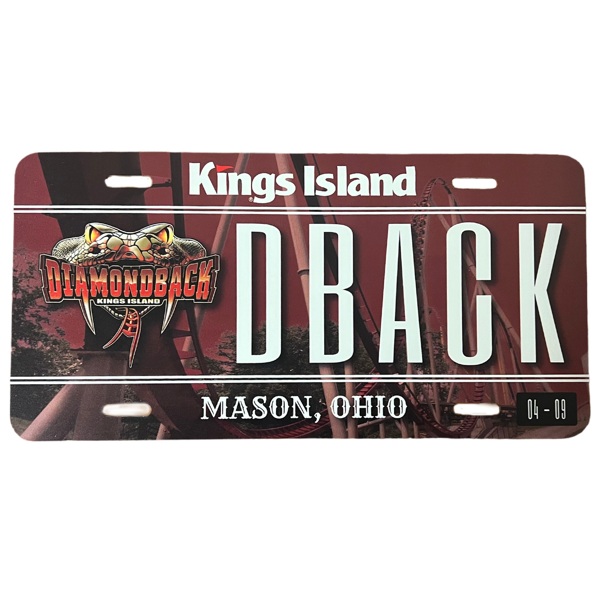 Kings Island Diamondback License Plate – FUN MERCHANDISE ONLINE SHOP