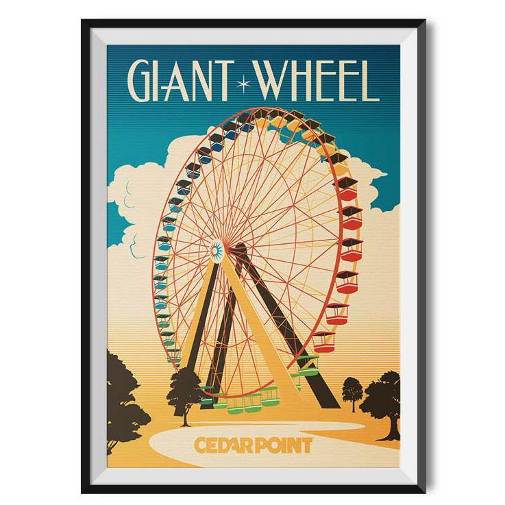 Cedar Point Giant Wheel Limited Edition Poster – FUN MERCHANDISE ONLINE ...