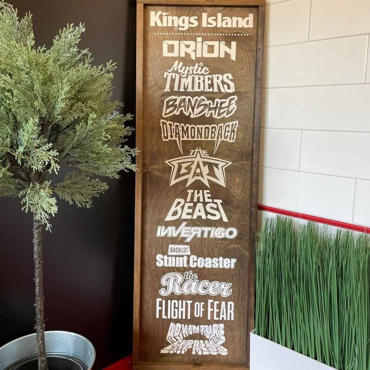 Kings Island Ride Logo Stained Wood Sign – FUN MERCHANDISE ONLINE SHOP