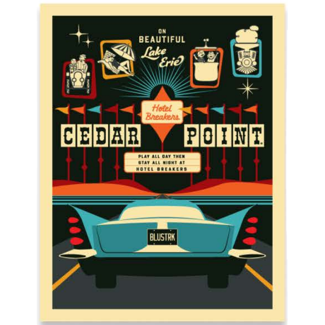 Cedar Point Entrance Sign Night Poster – FUN MERCHANDISE ONLINE SHOP