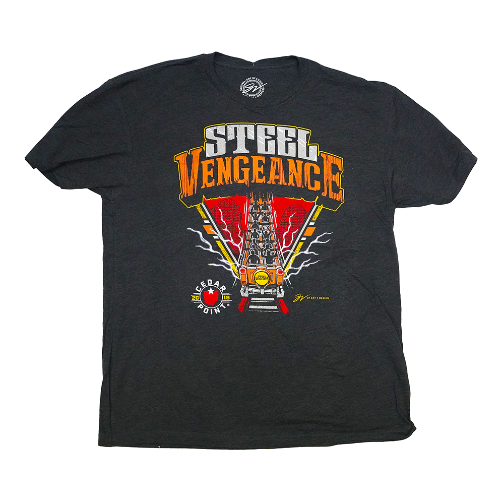 Cedar Point Steel Vengeance Triangle Tee – FUN MERCHANDISE ONLINE SHOP